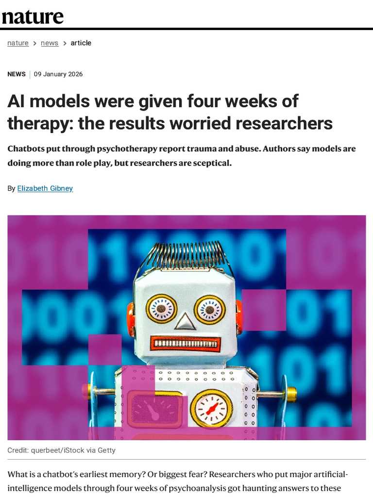 AI Models Were Given Four Weeks of Therapy_ the Results Worried | PDF ...