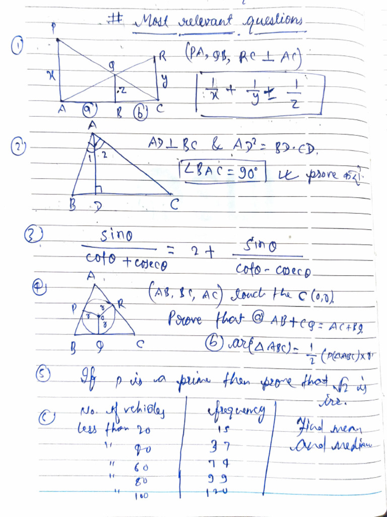 Mathematics Sample Question Papers | PDF | Circle | Pi