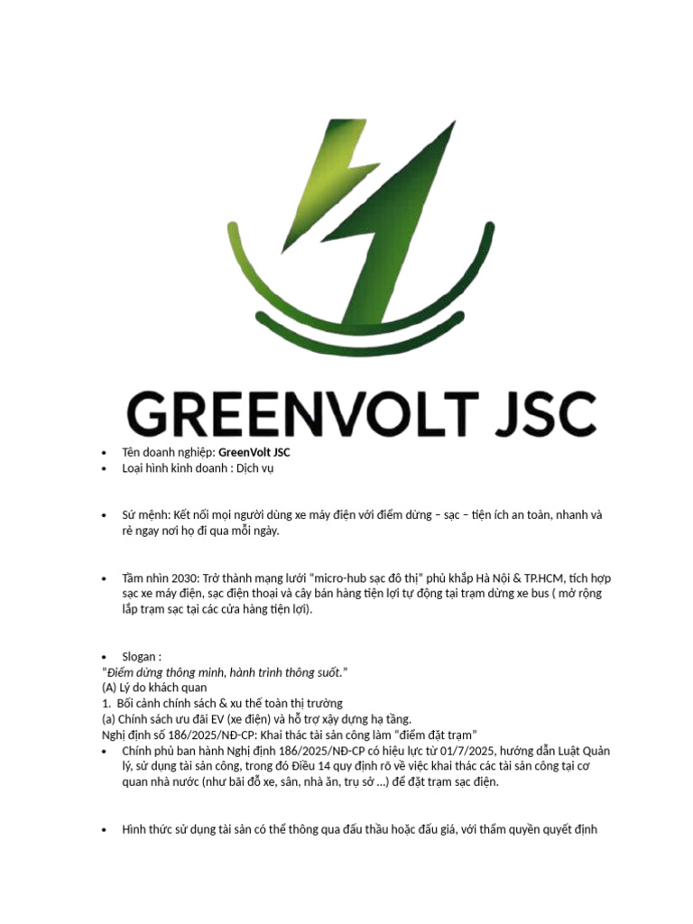 GreenVolt JSC | PDF