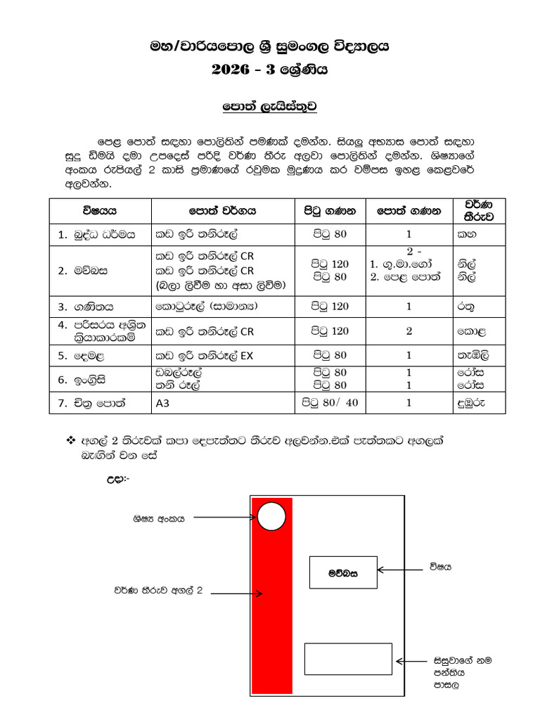 Grade 3 2026 Book List | PDF