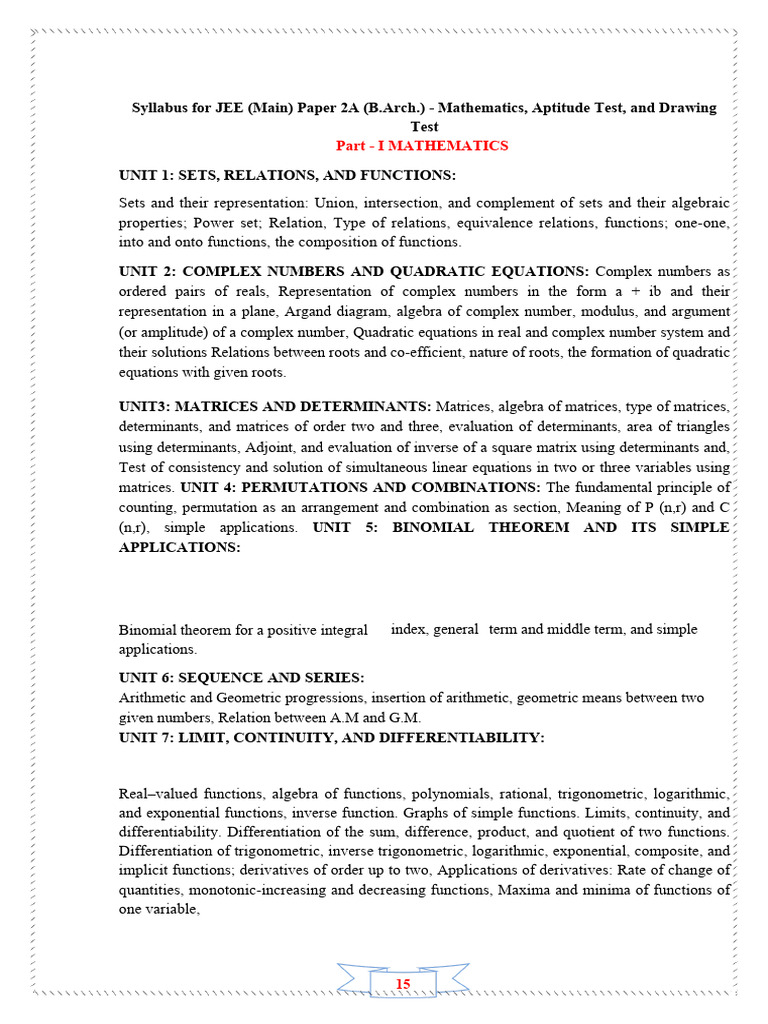 Syllabus for Jee Main 2024 as on 01 November 2023.PDF | PDF | Line ...