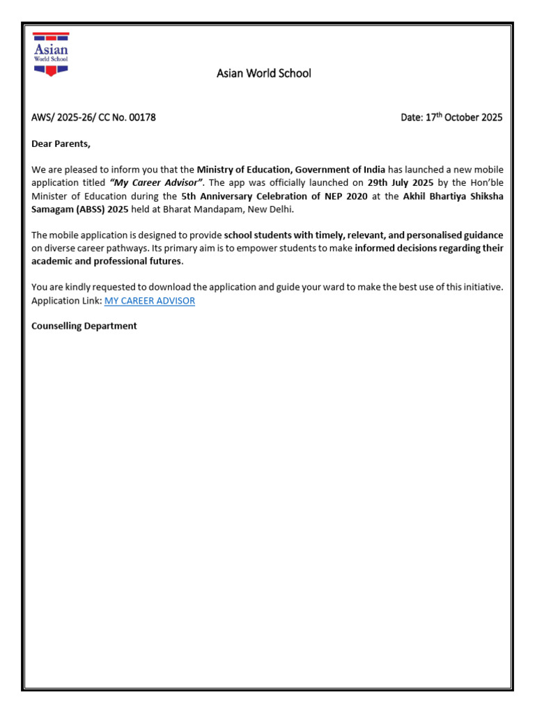 My Career Advisor | PDF