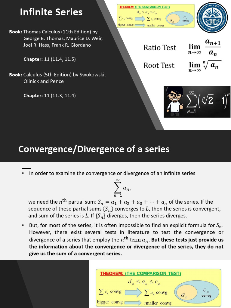 Convergence Tests for Infinite Series | PDF | Series (Mathematics ...