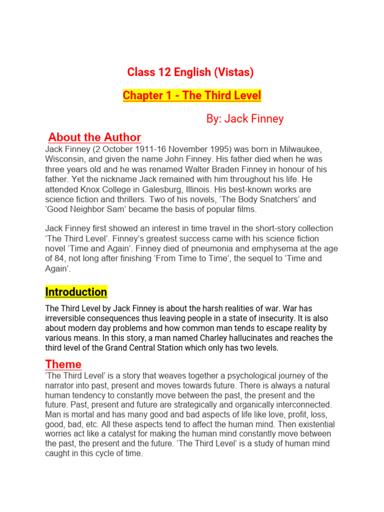 The Third Level | PDF