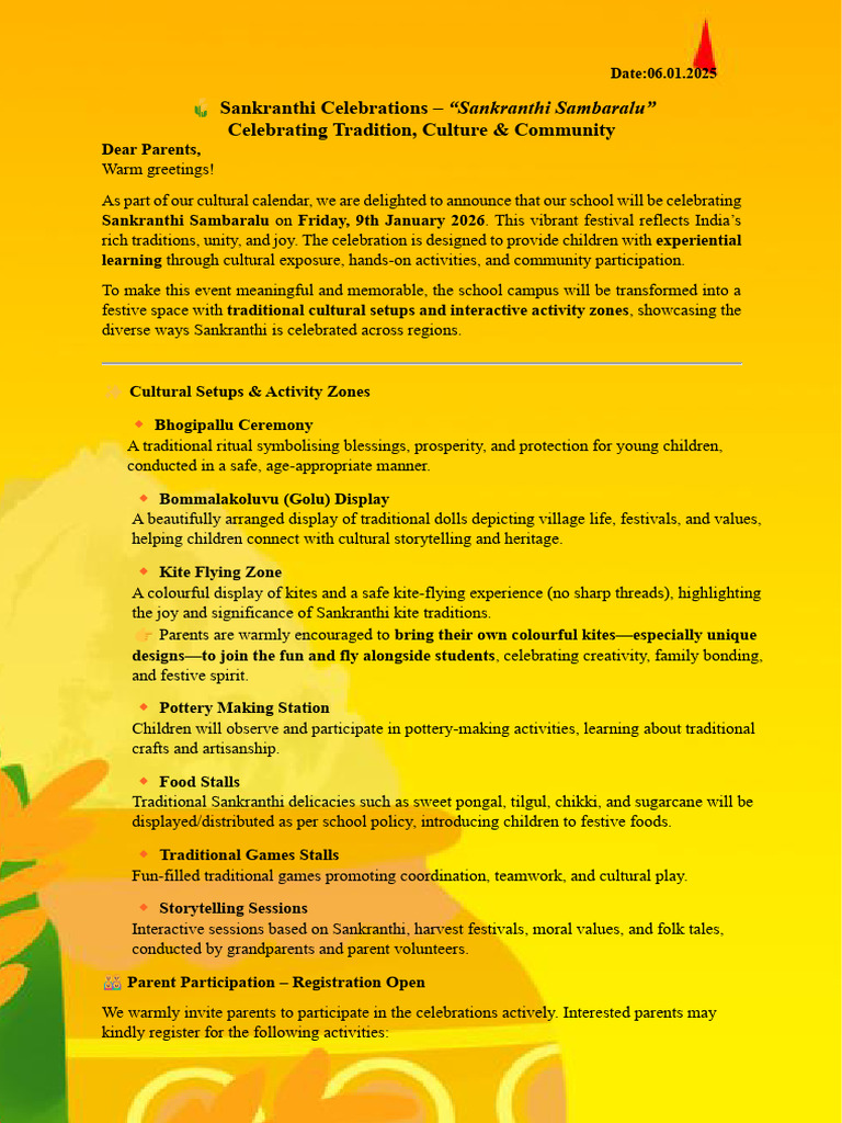 Sankranthi Circular | PDF