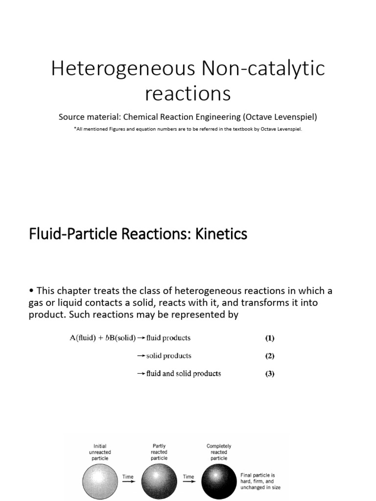 Heterogeneous Non-catalytic Reactions | PDF | Gases | Chemical Kinetics