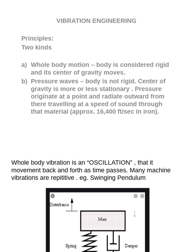 Vibration Engineering Lecture Short Notes | PDF | Oscillation | Damping