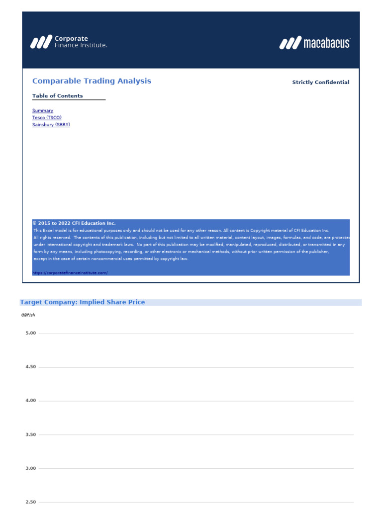 Trading Comps (Template) | PDF | Investing | Market (Economics)