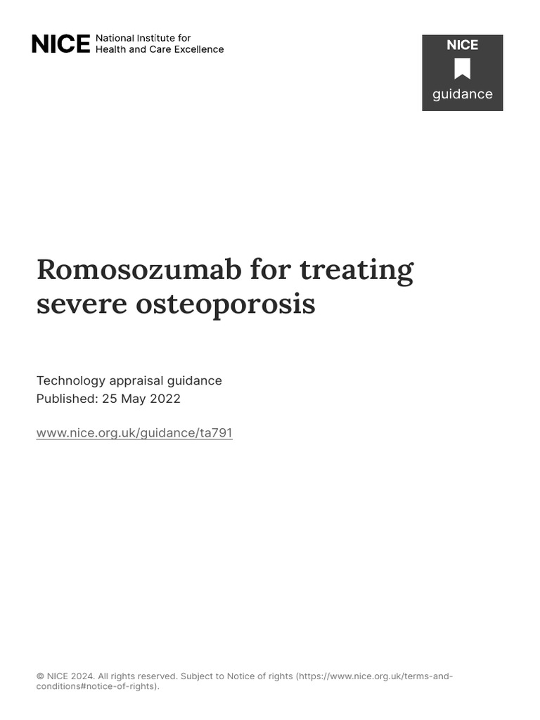 Romosozumab for Treating Severe Osteoporosis PDF 82611612263365 | PDF ...