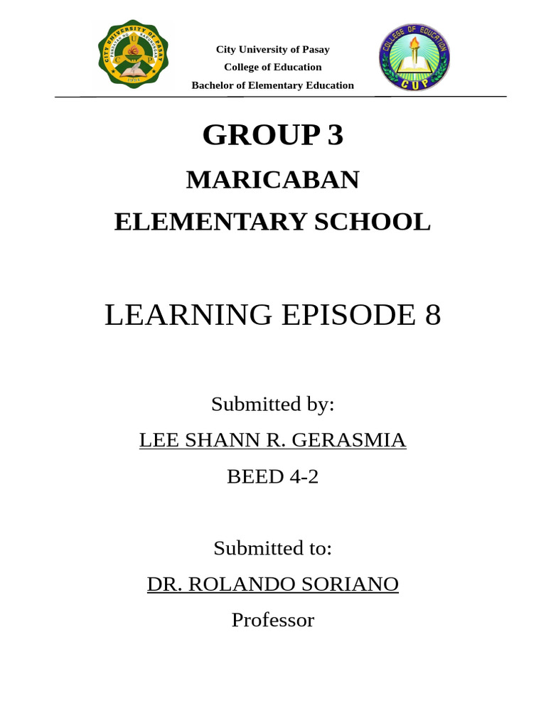 LEARNING-EPISODE-9 | PDF | Teachers | Learning