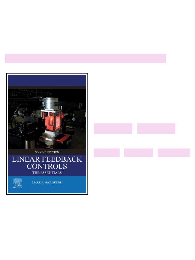 Linear Feedback Controls The Essentials 2e full chapters instanly | PDF