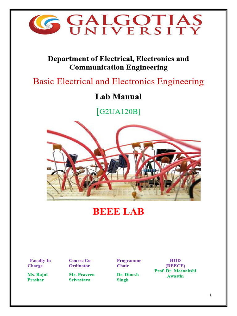 Beee Lab Manual | PDF | P–N Junction | Transistor