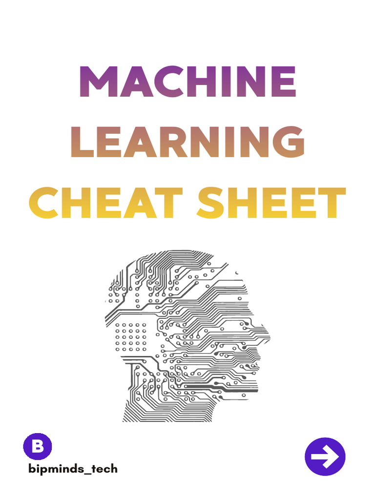 cheat sheet ML | PDF | Principal Component Analysis | Support Vector Machine