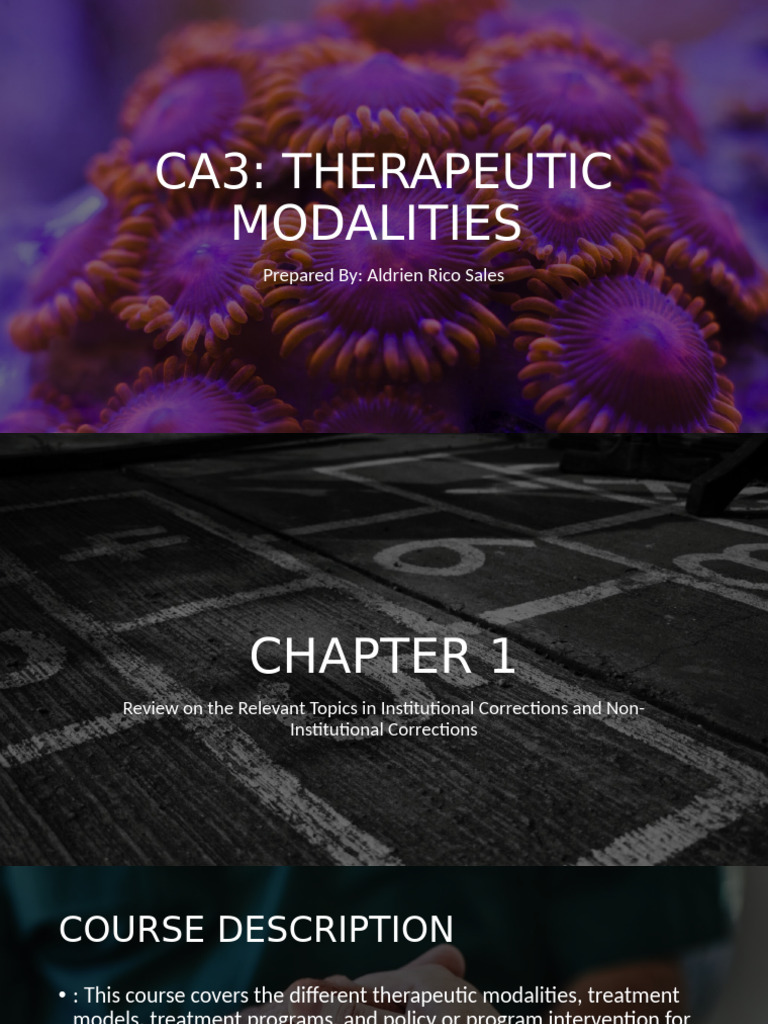 Therapeutic Modalities Module 1 | PDF | Prison | Probation