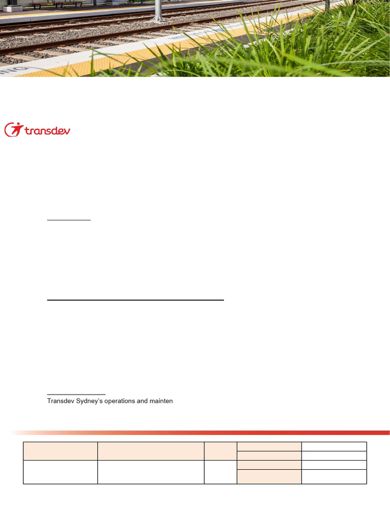 Company Data - Transdev Light Rail | PDF | Waste | Natural Environment