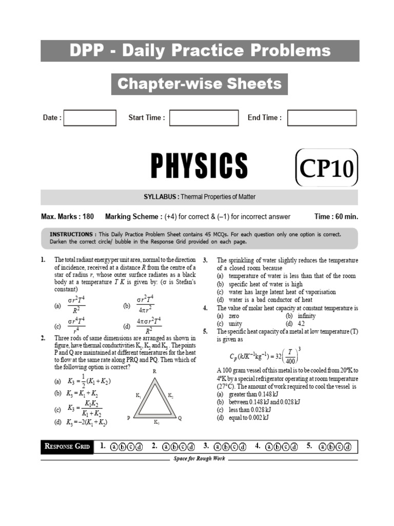 dpp2 | PDF | Thermal Conduction | Heat