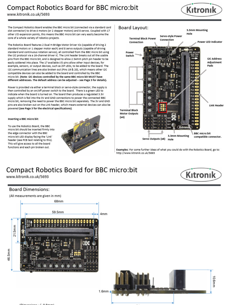 Compact Robotics Board for micro:bit | PDF | Computer Engineering ...