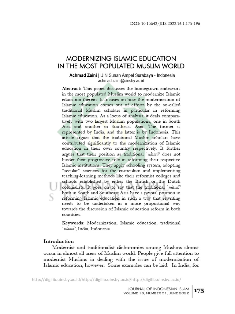 Achmad Zaini_Modernizing Islamic Education in the Most Populated Muslim ...