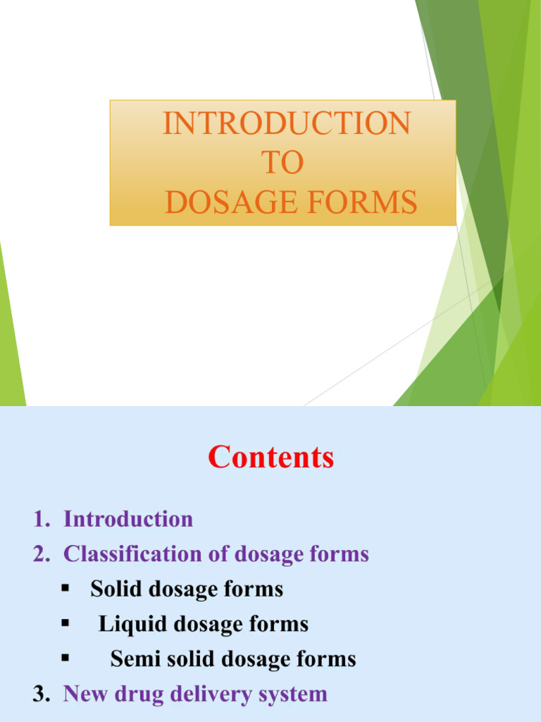 Dosage form ppt | PDF