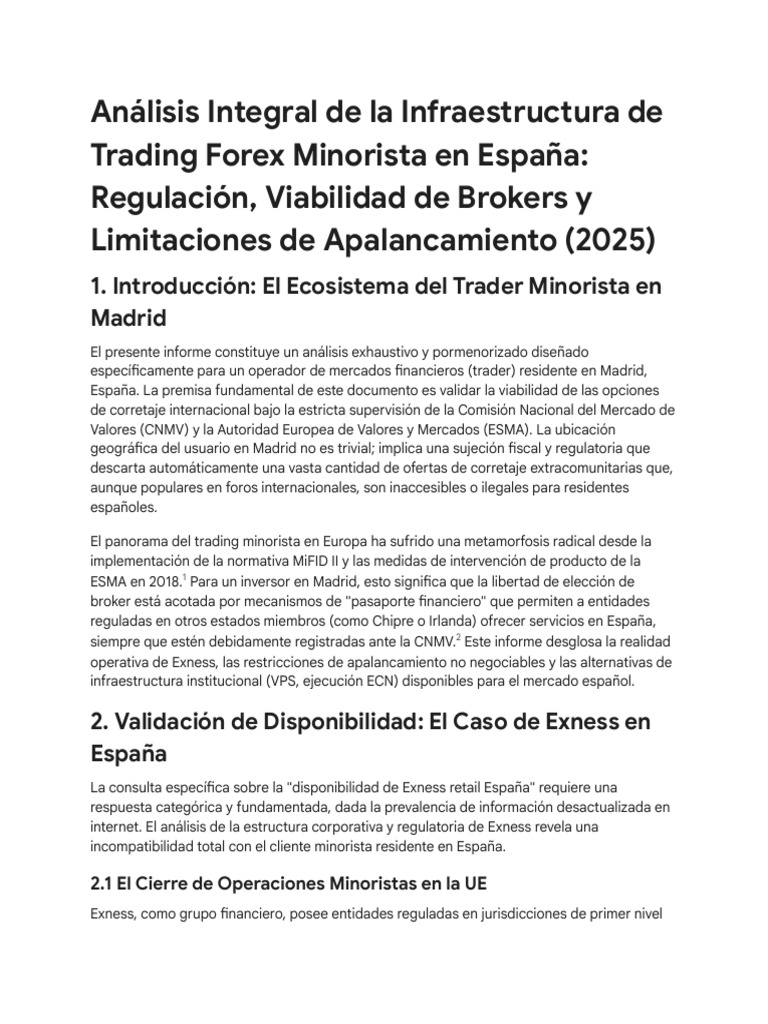 Broker Regulation For Spanish Residents | PDF | Comerciante (Finanzas ...