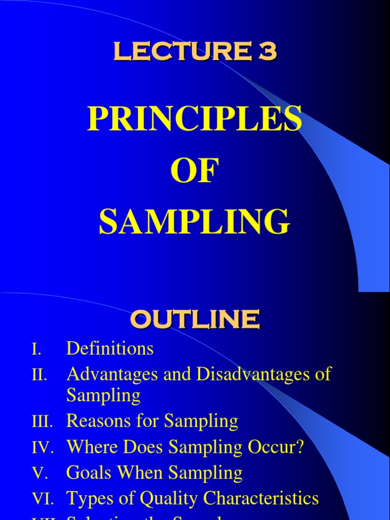 Lecture3 Principlesofsampling Pdf Randomness Sampling