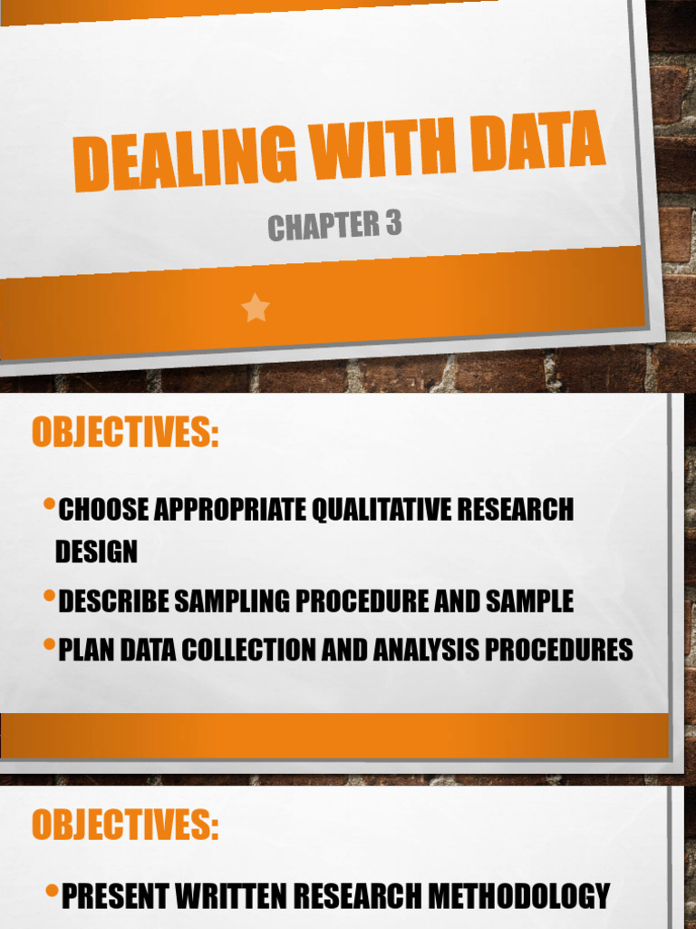 6 PR Dealing With Data | PDF | Qualitative Research | Sampling (Statistics)