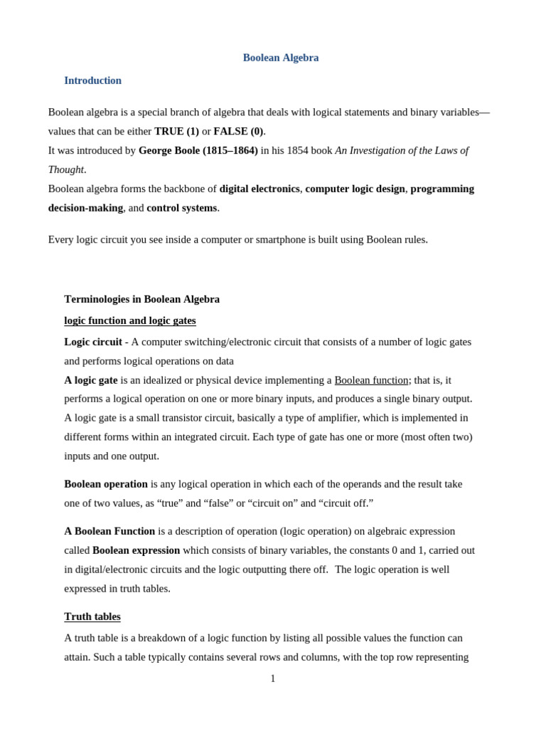 6. Perform Boolean Algebra Operations | PDF | Logic Gate | Boolean Algebra