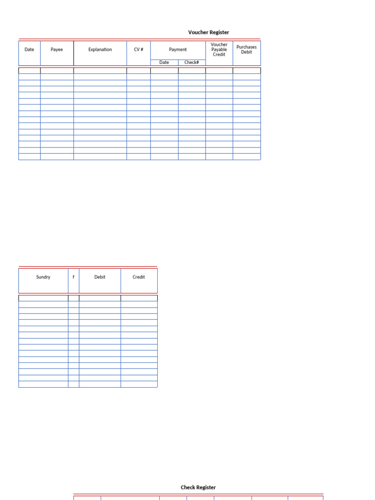 Voucher and Check Register Overview | PDF