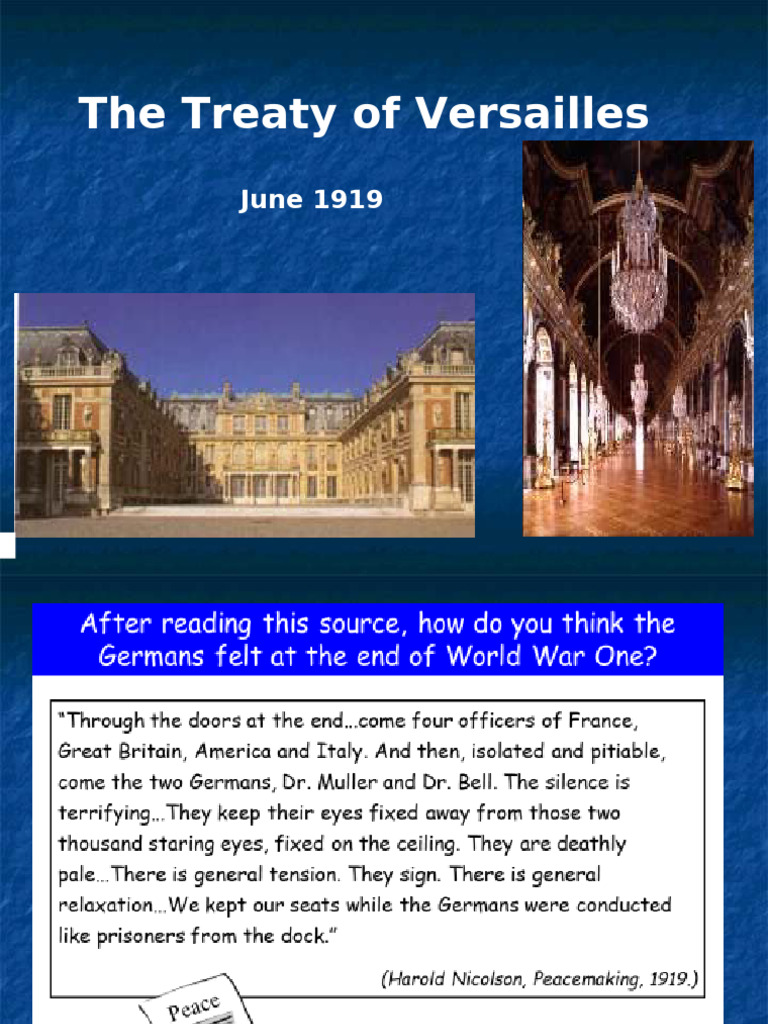 Treaty of Versailles: Allied Leaders' Goals | PDF | Hyperinflation In ...