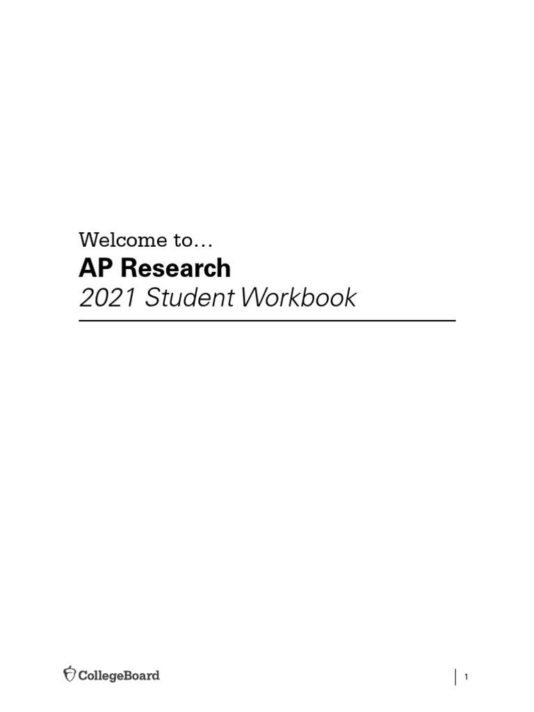 0 - AP RESEARCH - _2021_student_workbook | PDF | Methodology | Theory
