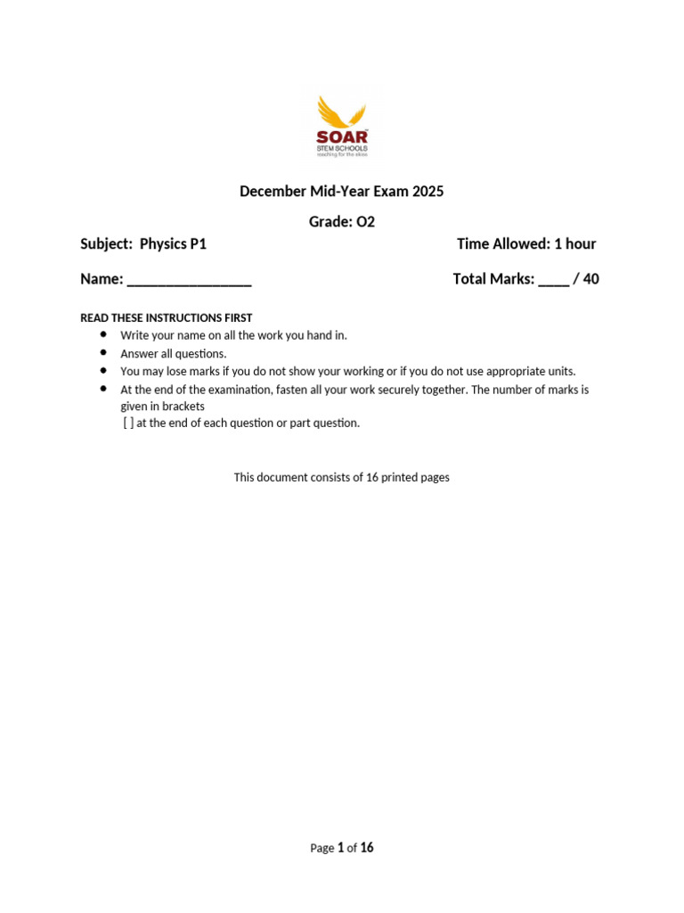 O2 Paper 1 | PDF