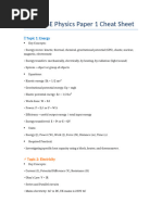 AP Physics 1 Reference Sheet 2025 | PDF | Standardized Tests | Advanced ...