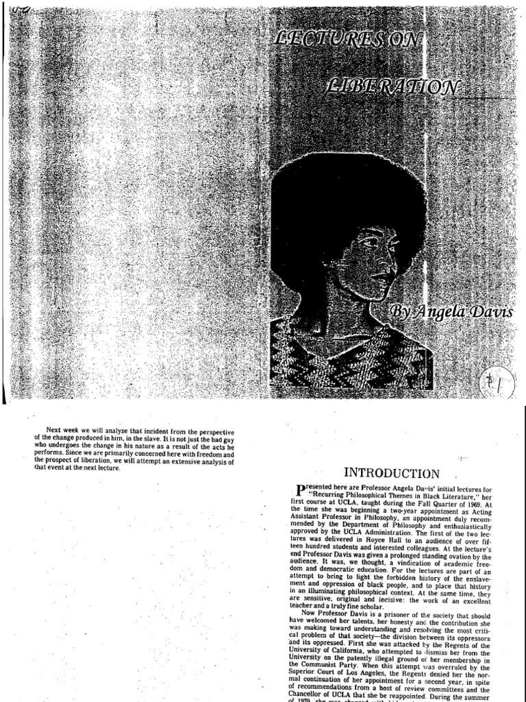 Angela Davis Lectures On Liberation | PDF