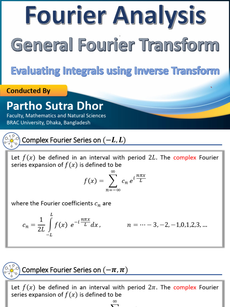 08. General Fourier Transform | PDF | Fourier Series | Fourier Analysis