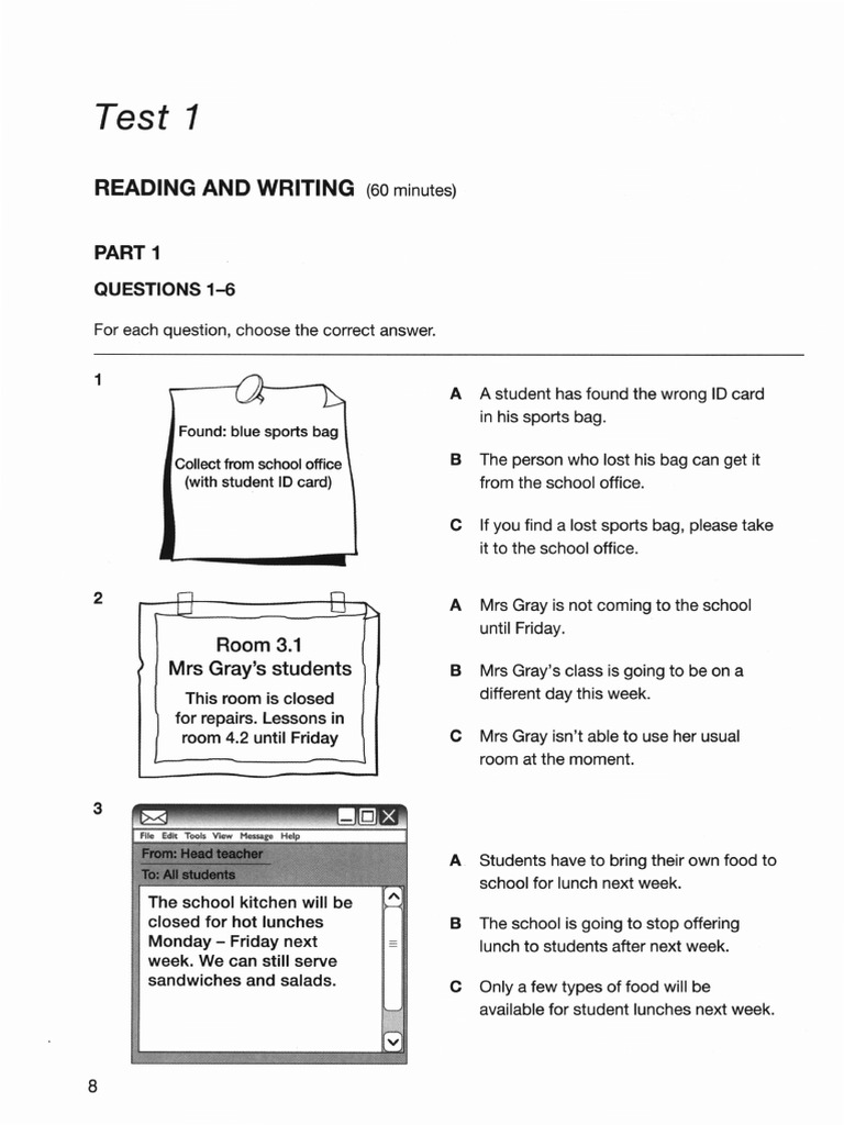 Test 1 KET | PDF