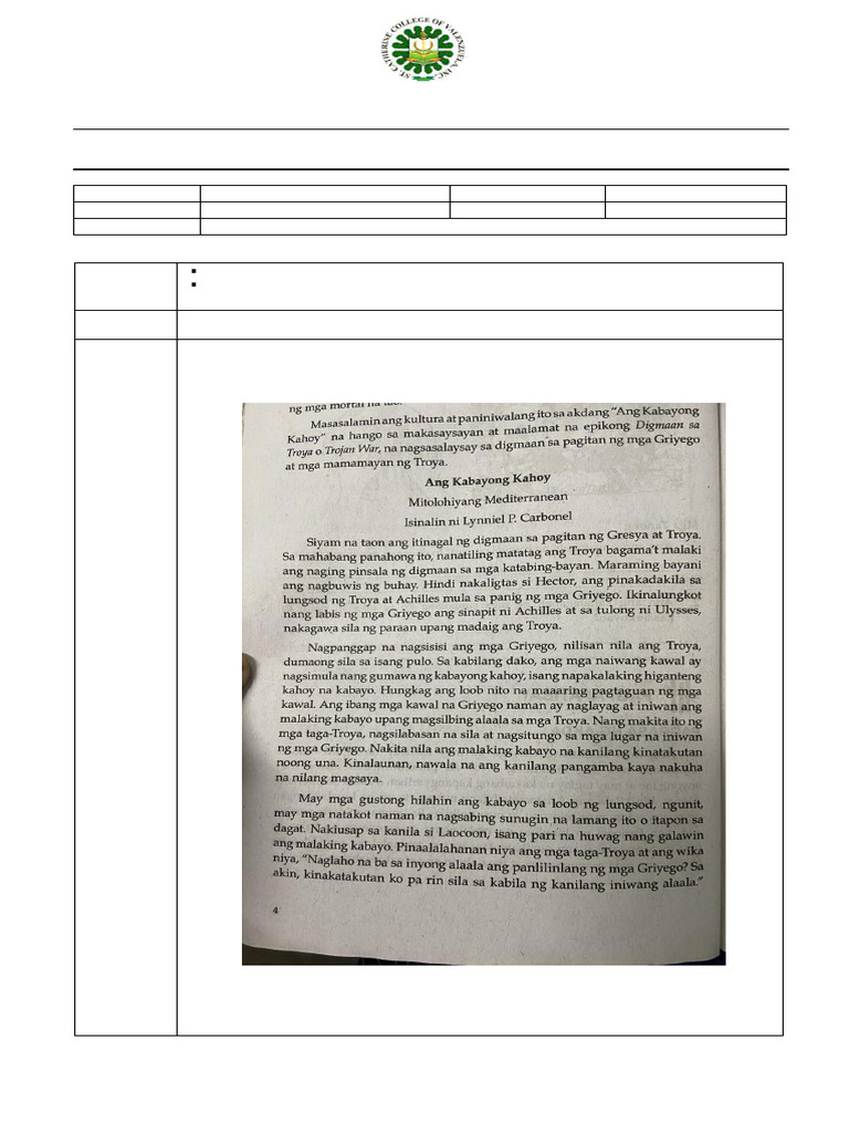 Home Learning Task Fil10 | PDF