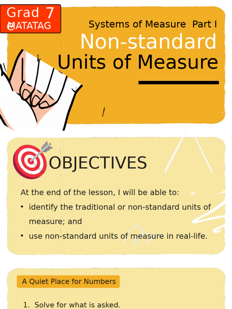 Non-Standard Units of Measurement Guide | PDF | Measurement | Physical ...