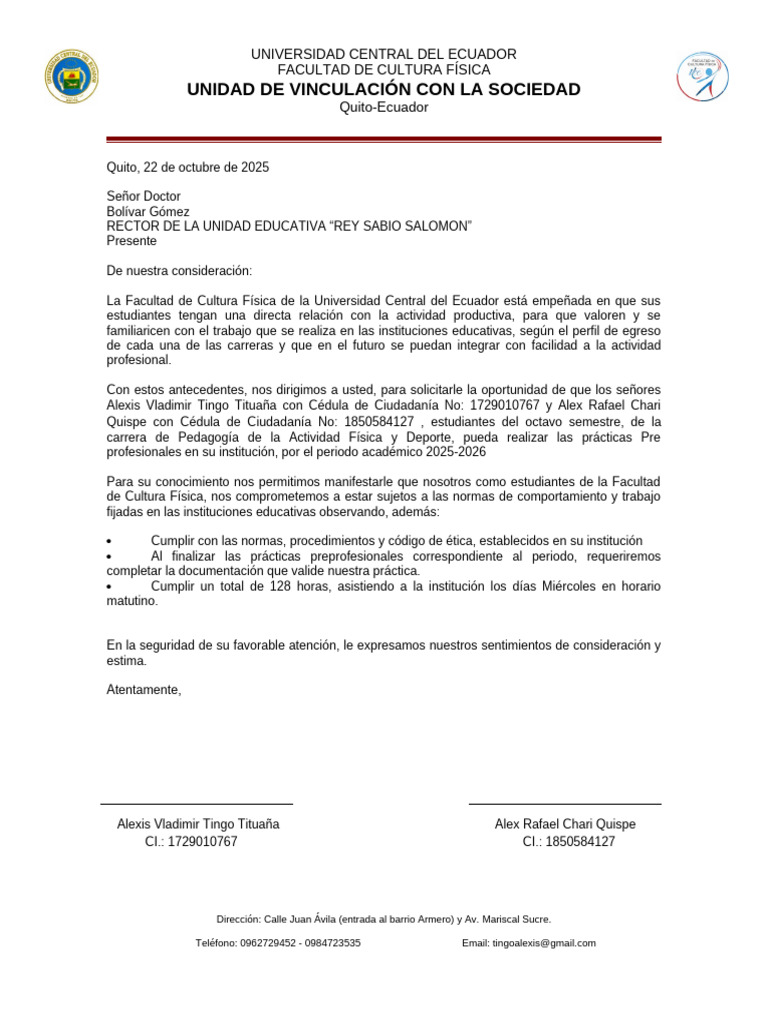 Oficio Rectora de La Institucion | PDF