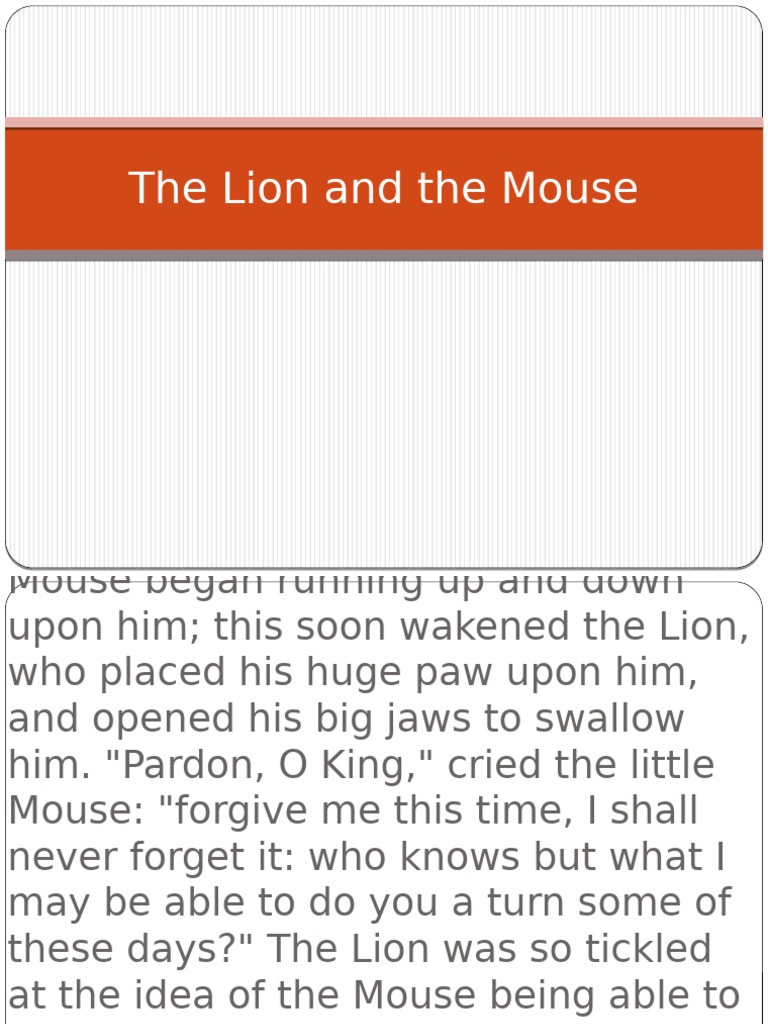The Lion and the Mouse | PDF