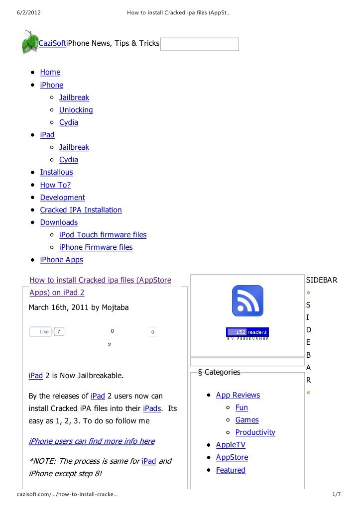 How To Install Cracked Ipa Files (AppStore Apps) On Ipad 2 | PDF | App ...