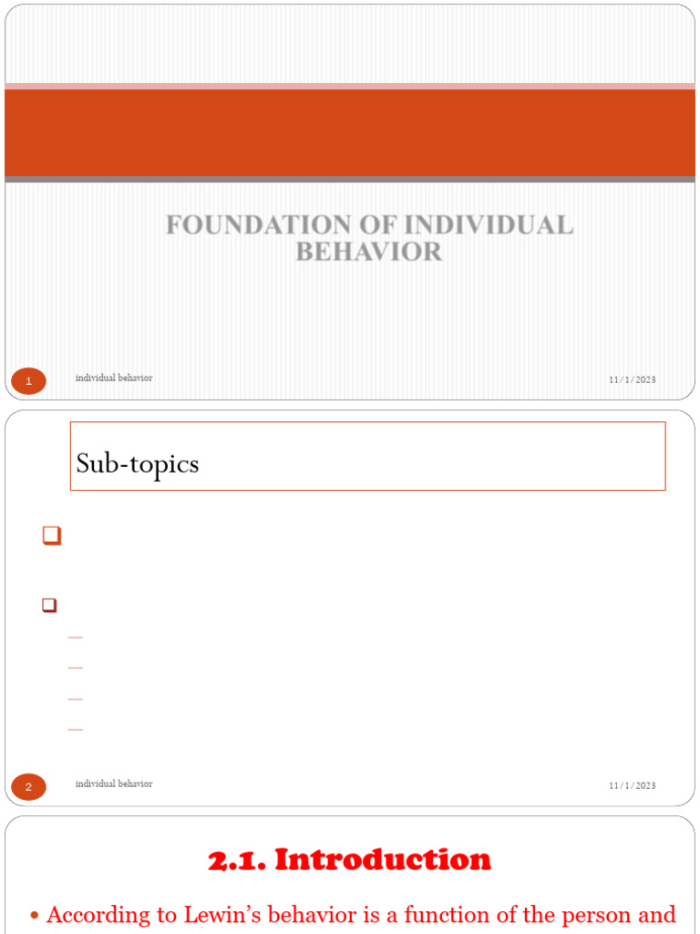 OB Ch-2 PDF | PDF | Self Esteem | Extraversion And Introversion