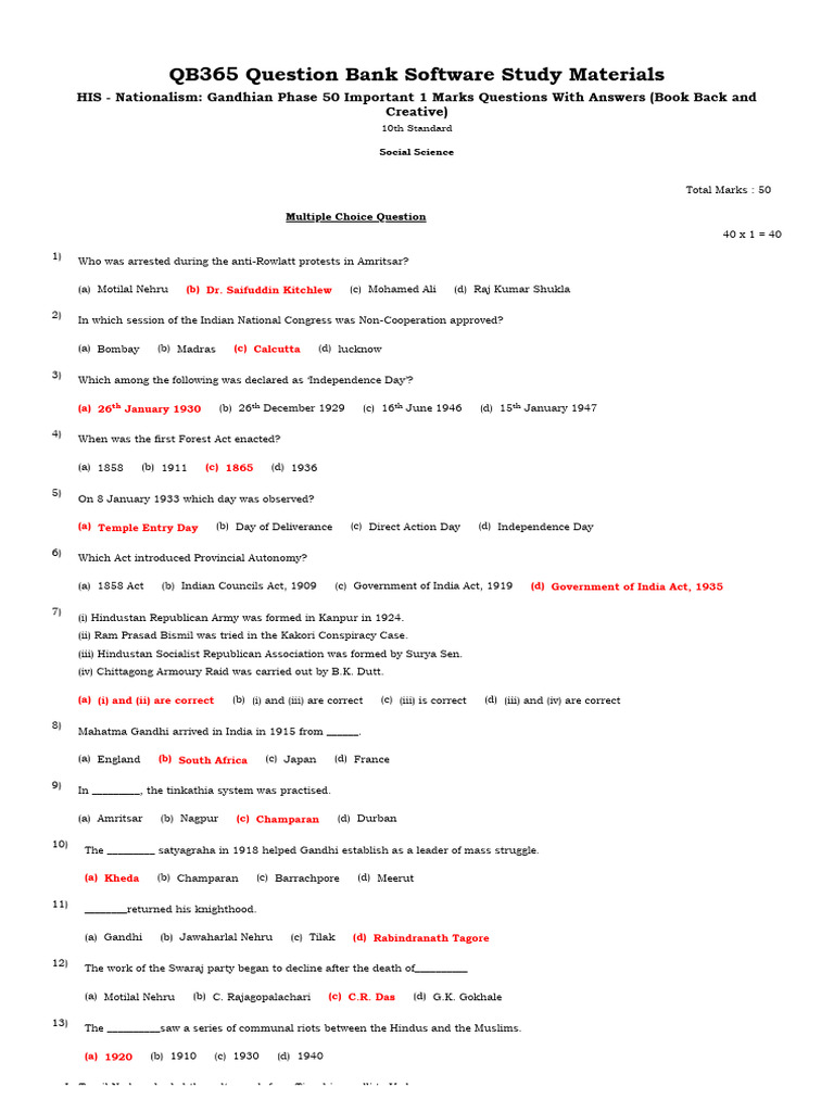 1722401143-His - Nationalism Gandhian Phase 50 Important 1 Marks ...