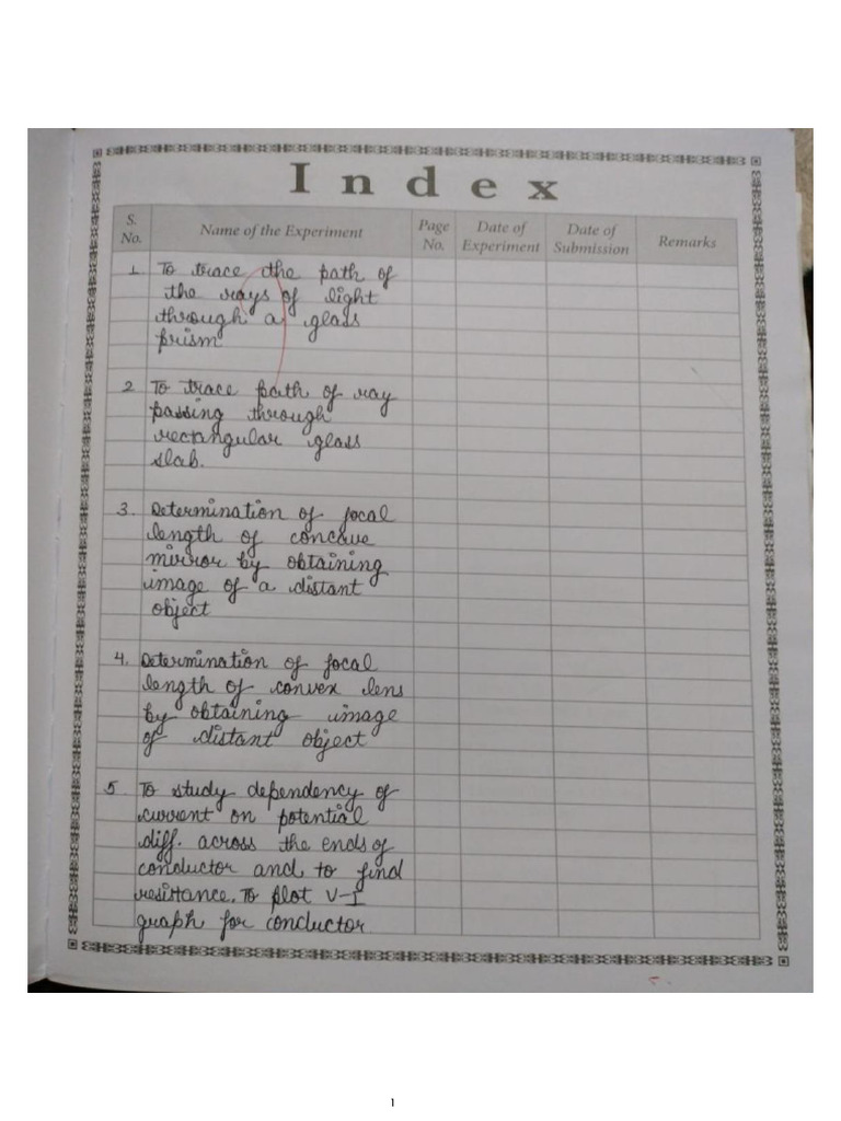 Physics Practical 10th 2025-26 | PDF