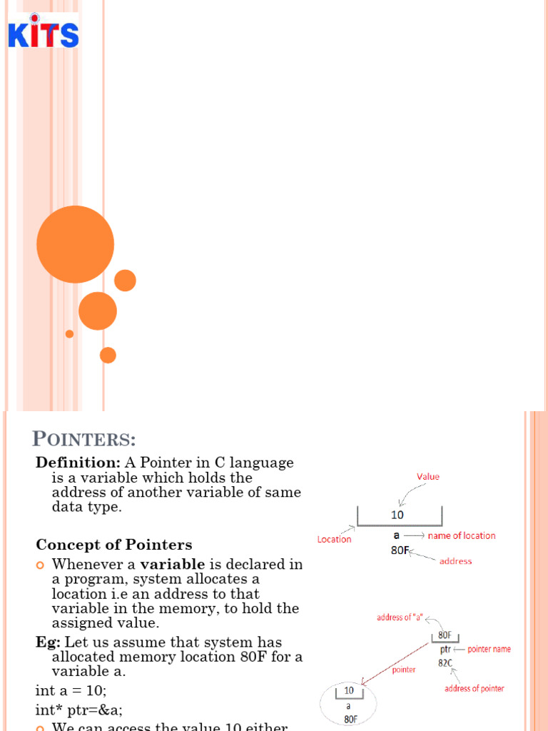 pointers-memory allocation-processor commands | PDF | Pointer (Computer Programming) | Integer ...