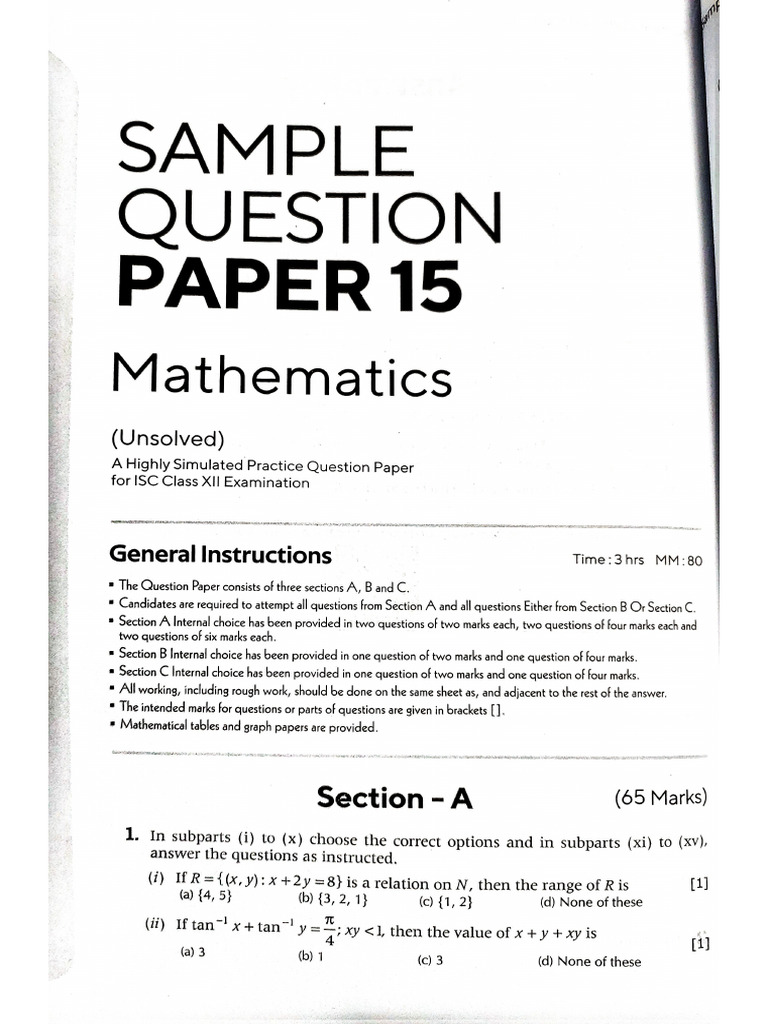 Sample Paper 15 (1) | PDF