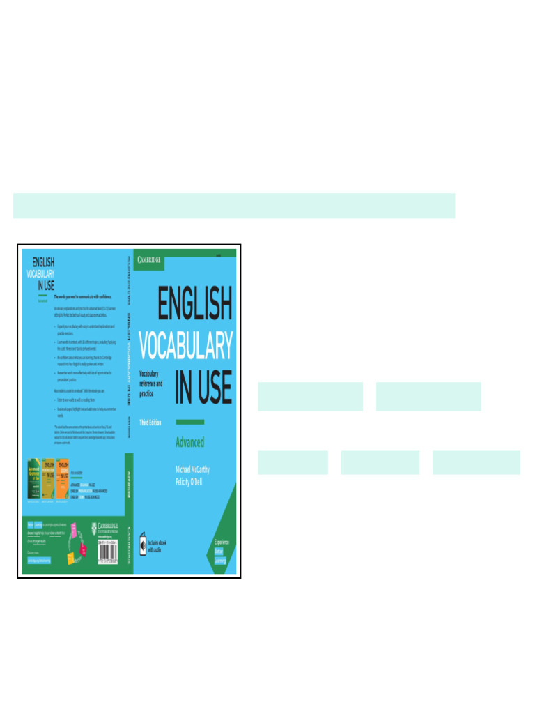 English Vocabulary in Use Advanced 3rd Michael McCarthy full | PDF
