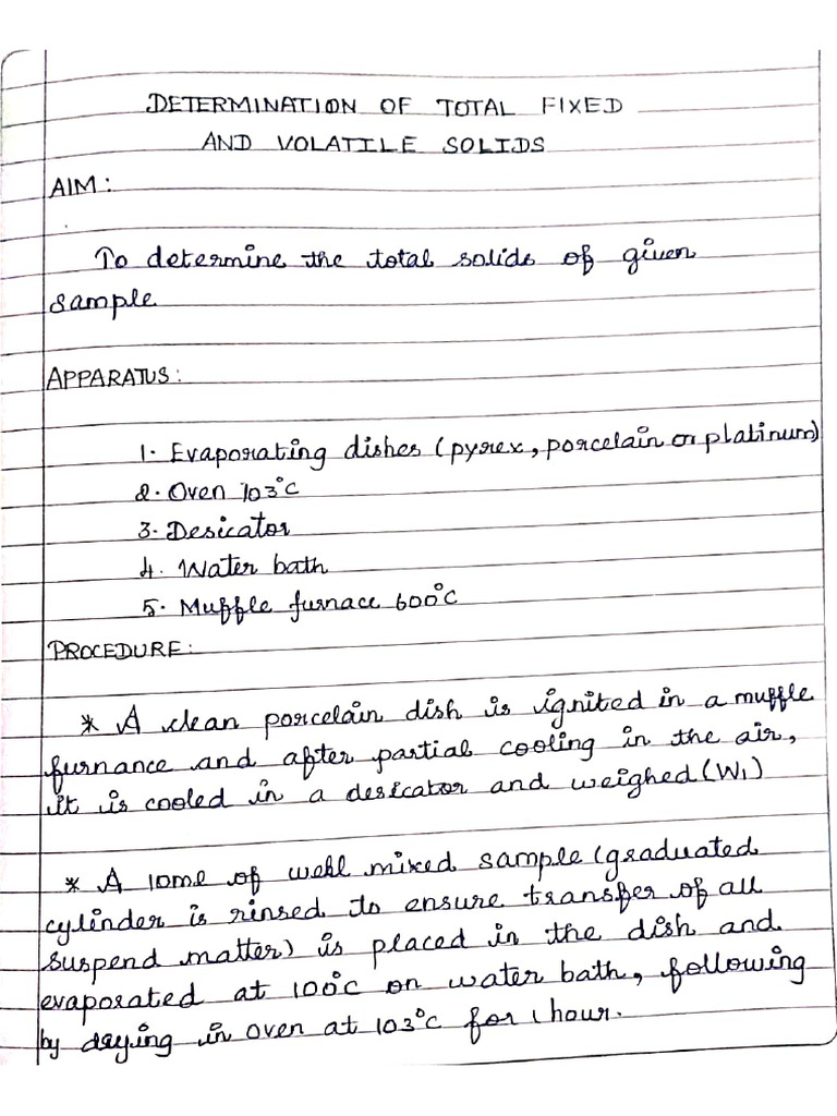 Total Solids,Water Lab (1) | PDF