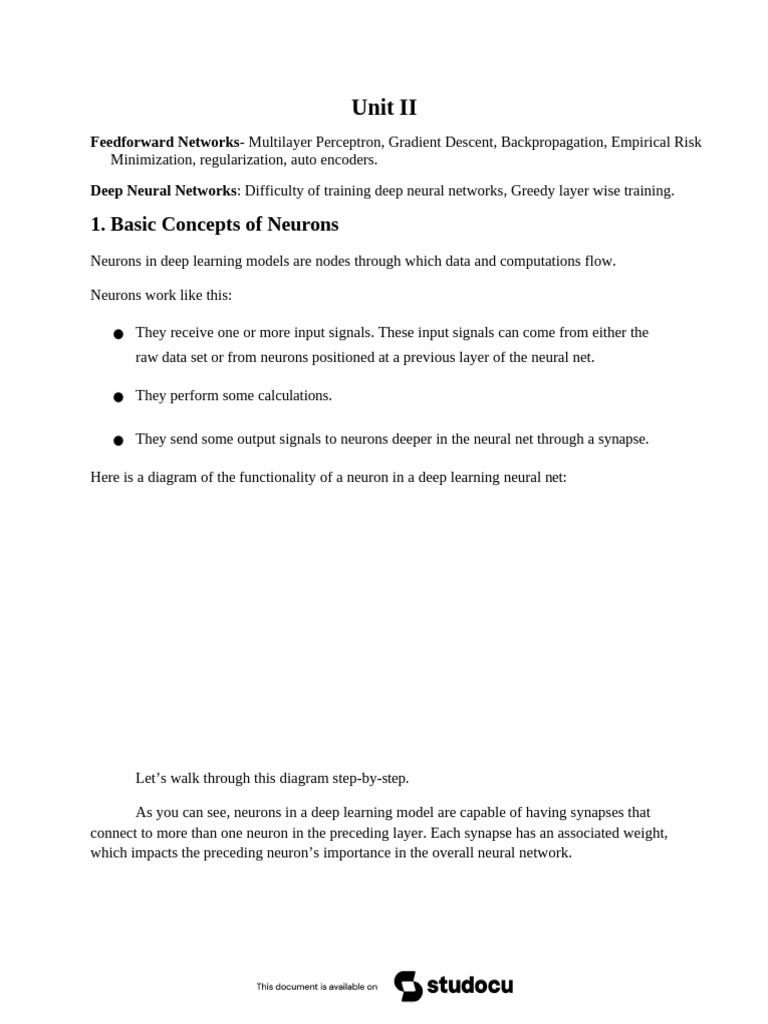 UNIT-2 | PDF | Deep Learning | Machine Learning