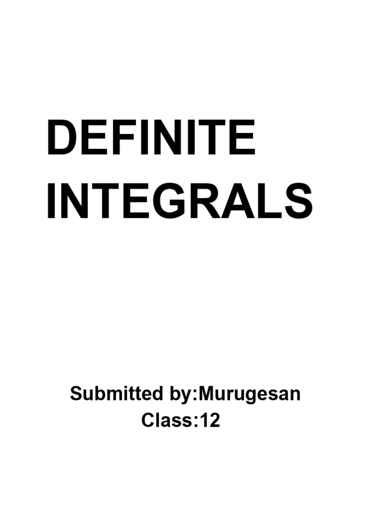 Math project-1 | PDF | Integral | Function (Mathematics)