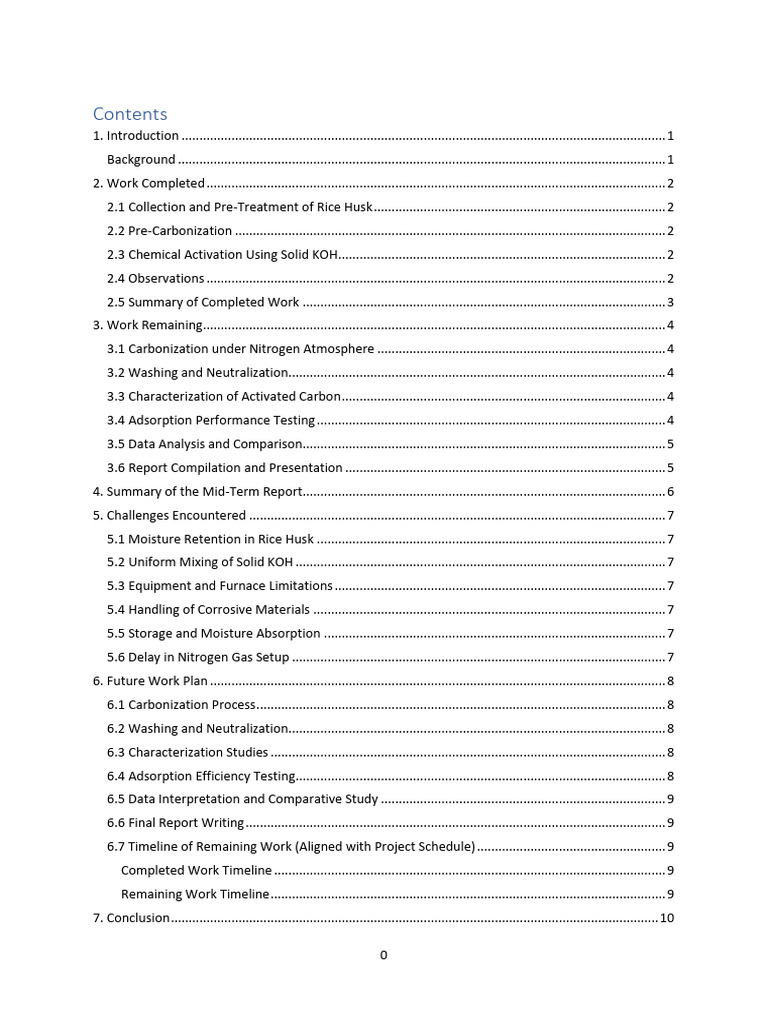 Project Progress Report Third SEM MSMSE | PDF | Adsorption | Physical ...